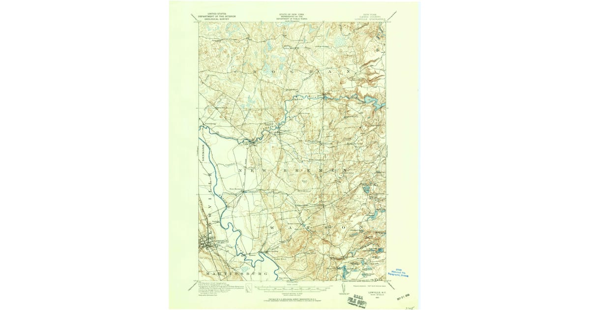 1911 Map of Lowville, Lewis County, NY — High-Res | Pastmaps