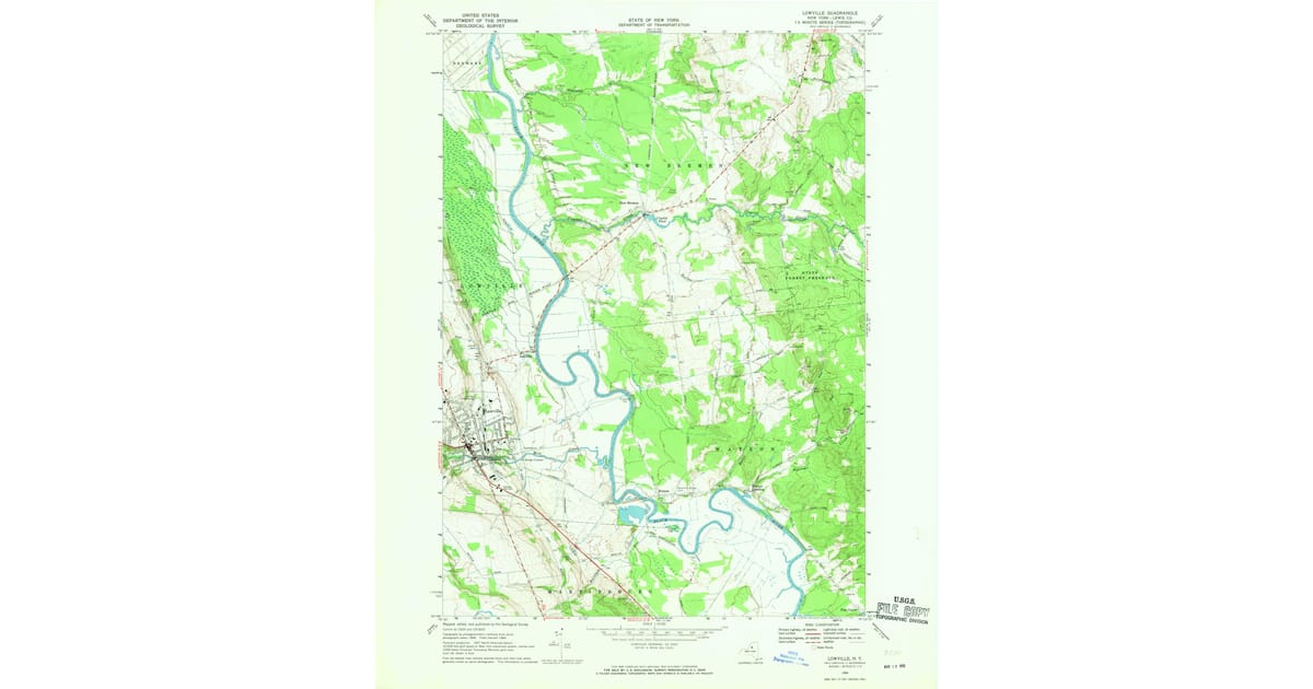 1966 Map of Lowville, Lewis County, NY — High-Res | Pastmaps