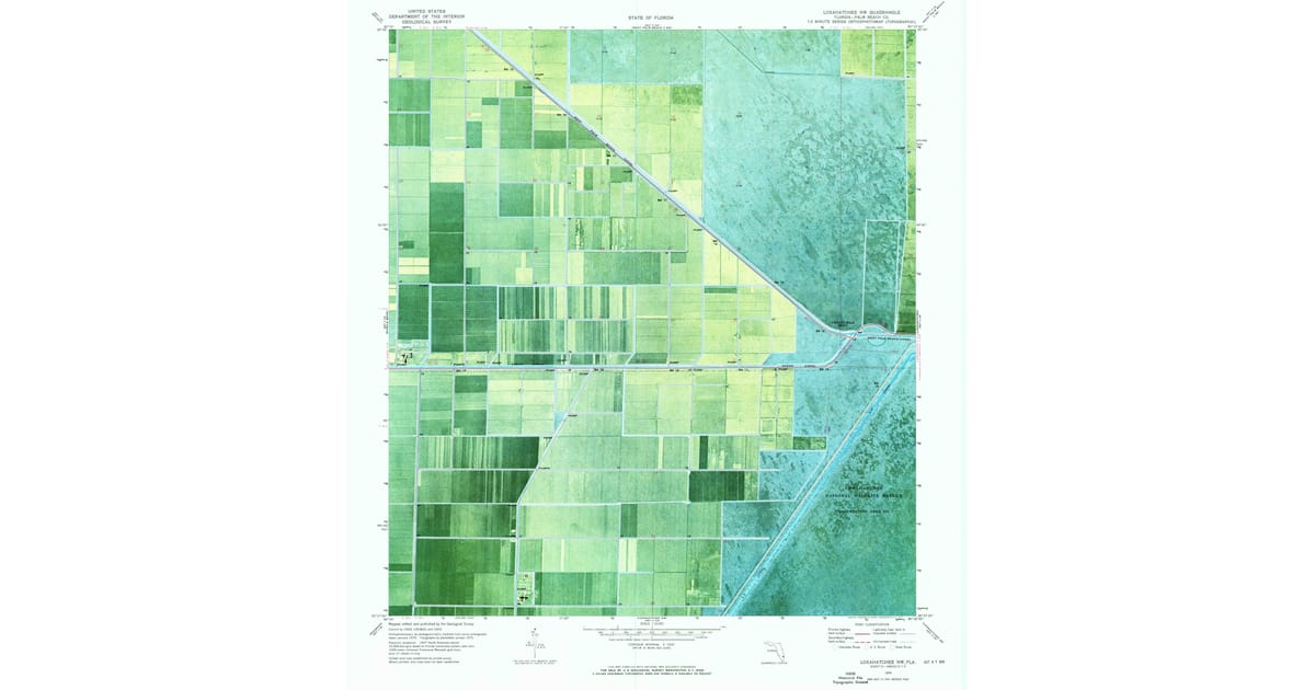 1970 Map of Loxahatchee NW, Palm Beach County, FL — High-Res | Pastmaps