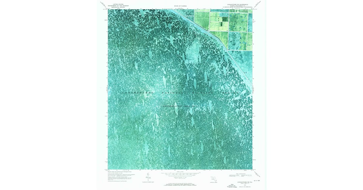 1970 Map of Loxahatchee SE, Palm Beach County, FL — High-Res | Pastmaps
