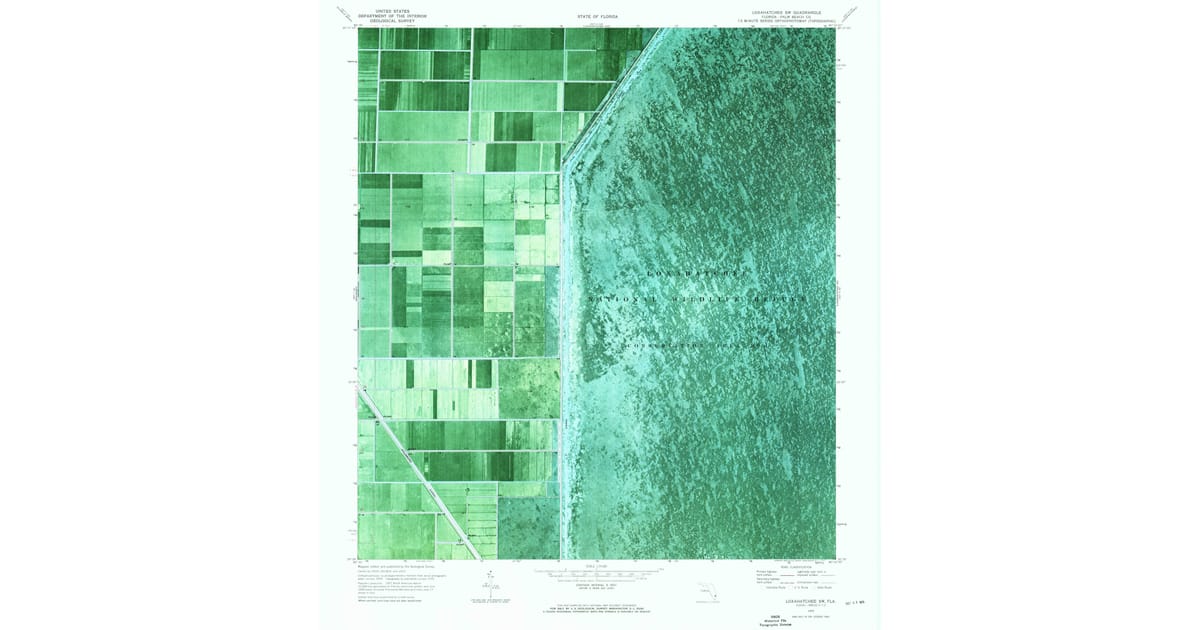 1970 Map of Loxahatchee SW, Palm Beach County, FL — High-Res | Pastmaps