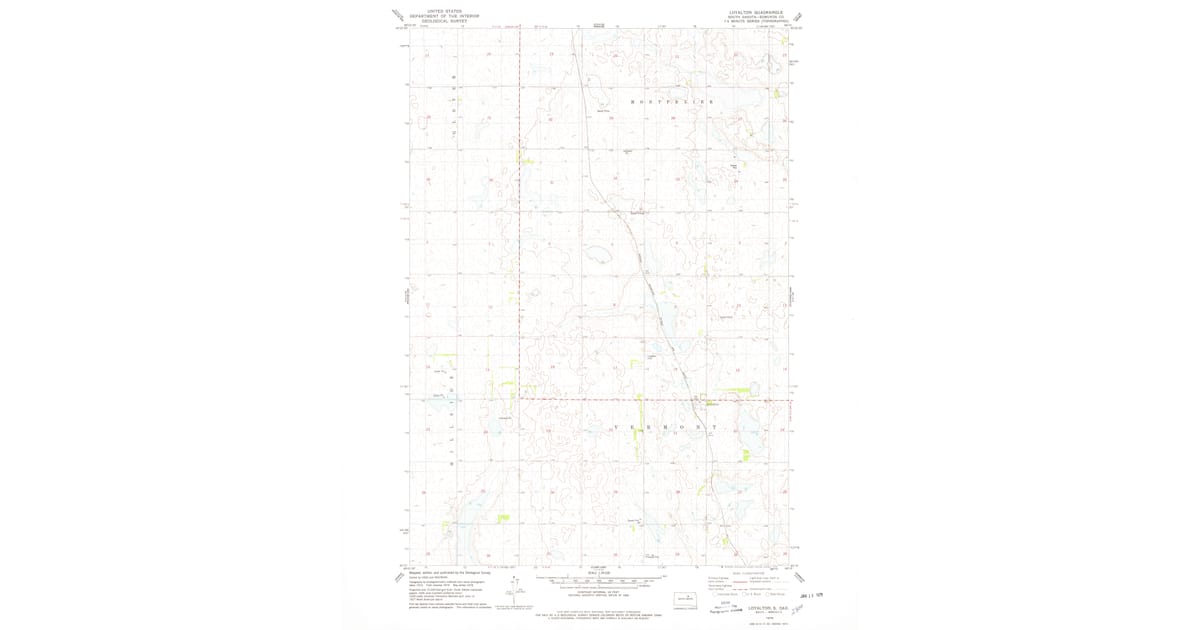 1978 Map of Loyalton, Edmunds County, SD — High-Res | Pastmaps