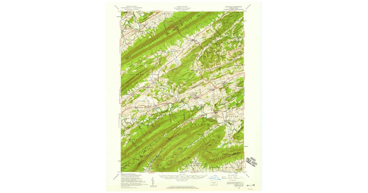 1952 Map of Loysville, Perry County, PA — High-Res | Pastmaps