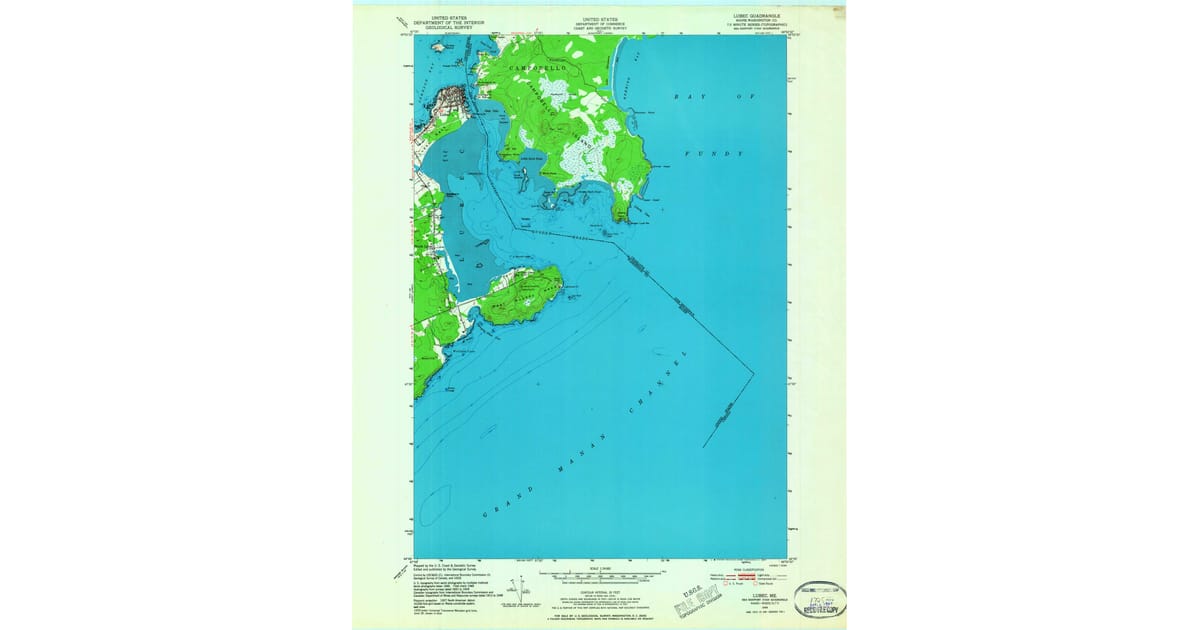1949 Map of Lubec, Washington County, ME — High-Res | Pastmaps
