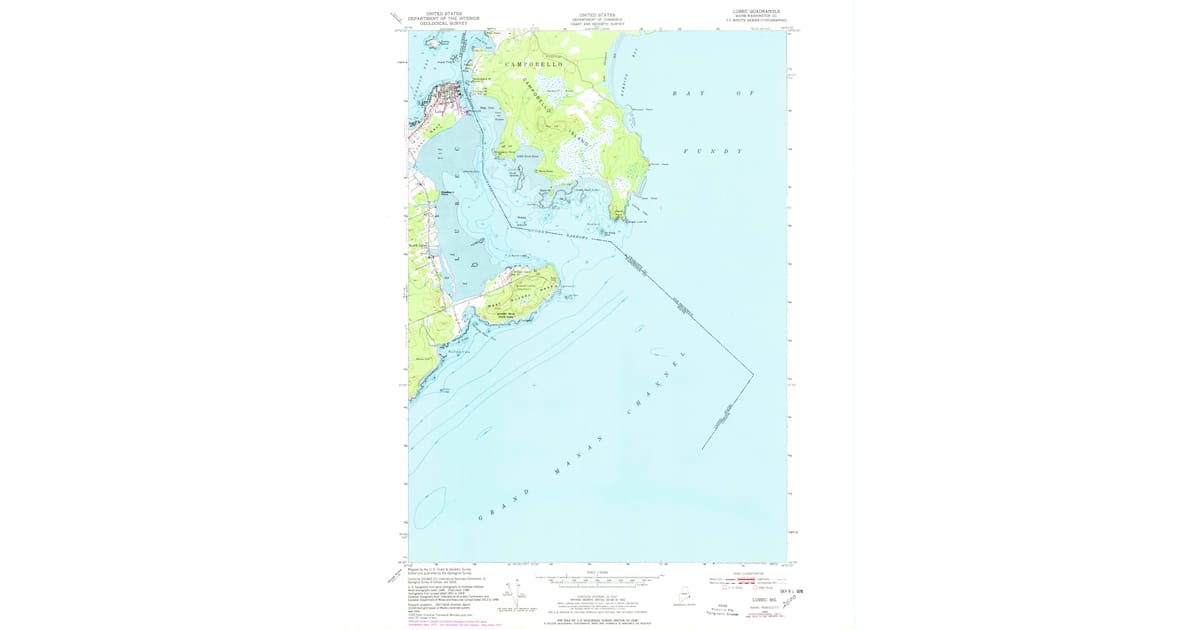 1949 Map of Lubec, Washington County, ME — High-Res, 1978 Print #2 ...