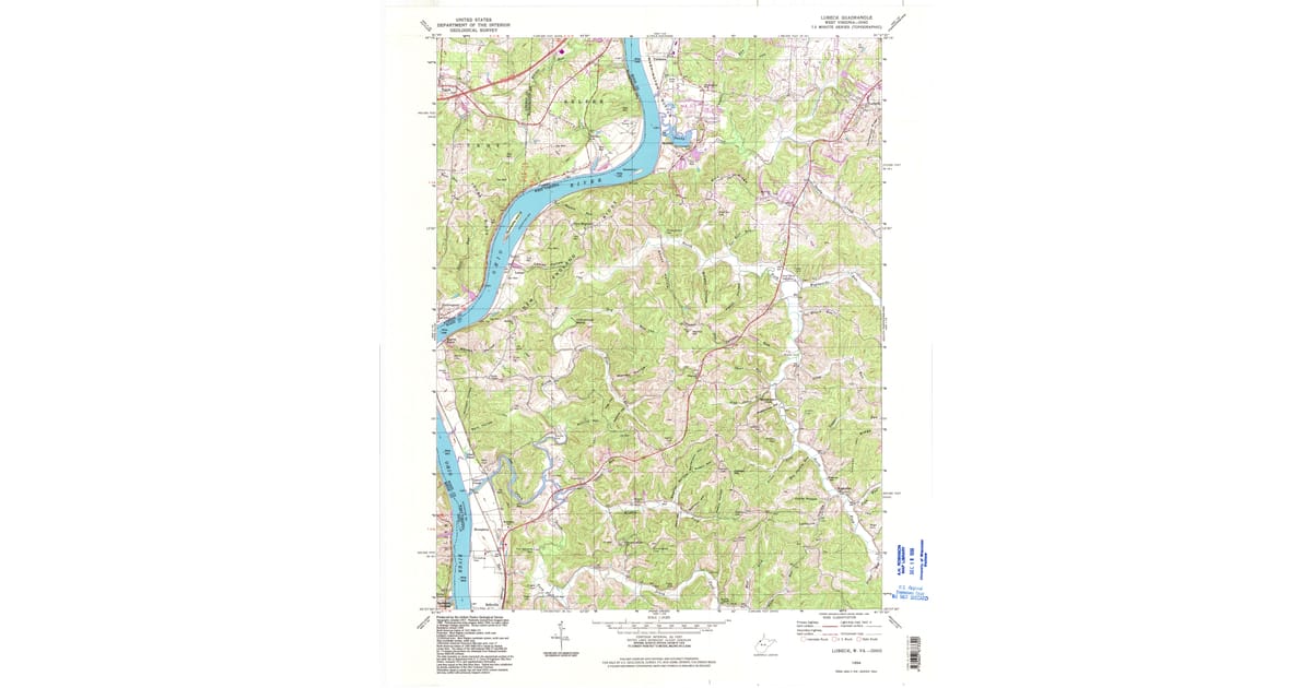 1994 Map of Lubeck, WV — High-Res | Pastmaps