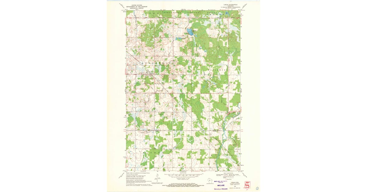 1969 Map of Lublin, WI — High-Res | Pastmaps