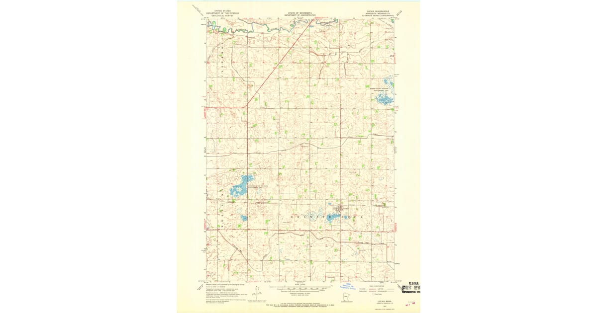 1967 Map of Lucan, MN — High-Res | Pastmaps