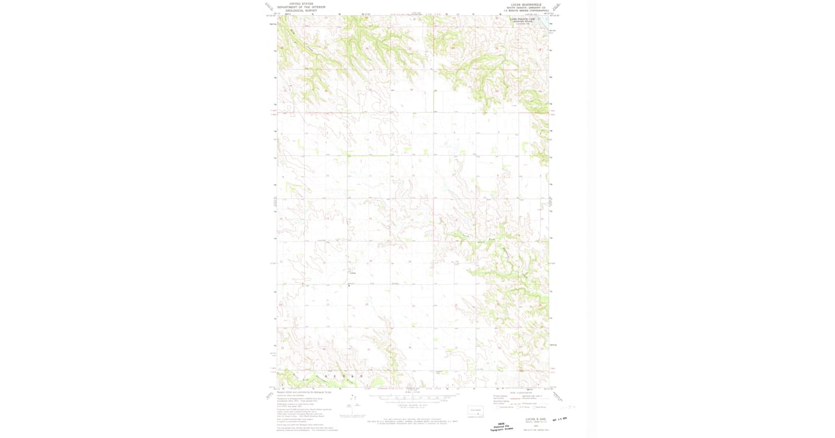 1971 Map of Lucas, Gregory County, SD — High-Res | Pastmaps
