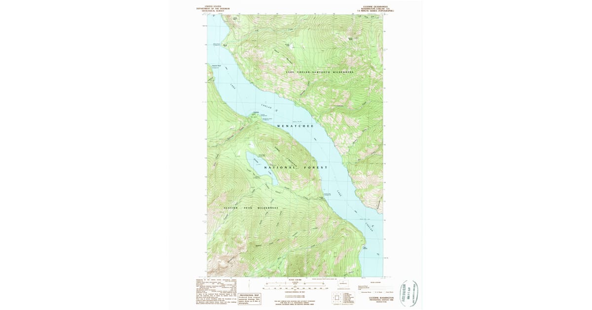 1988 Map of Lucerne, Chelan County, WA — High-Res | Pastmaps