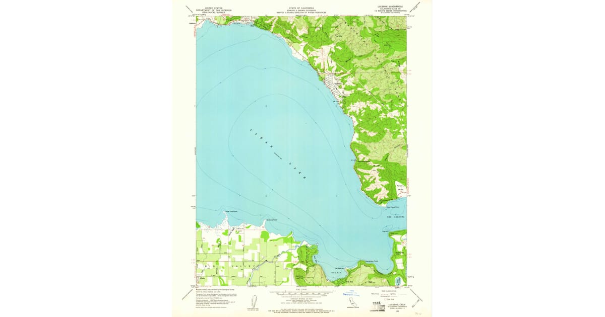 1958 Map of Lucerne, CA — High-Res | Pastmaps