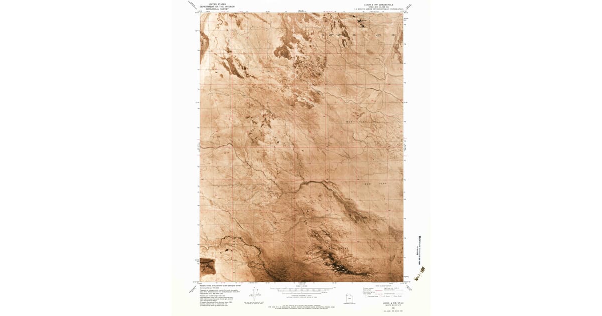 1983 Map of Lucin 4 NW, Box Elder County, UT — High-Res | Pastmaps