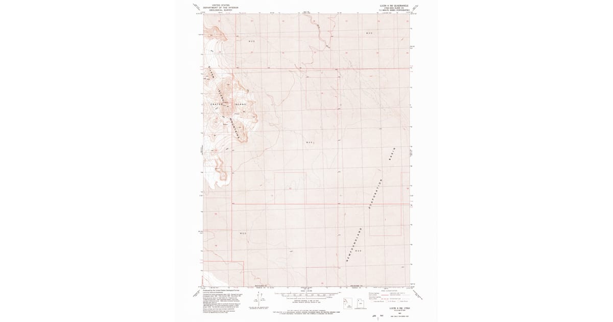 1991 Map of Lucin 4 SW, Box Elder County, UT — High-Res | Pastmaps
