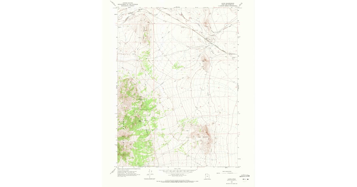 1967 Map of Lucin, Box Elder County, UT — High-Res | Pastmaps