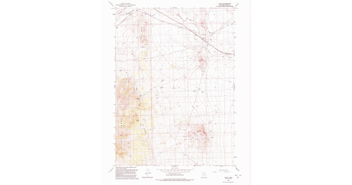 1992 Map of Lucin, Box Elder County, UT — High-Res | Pastmaps