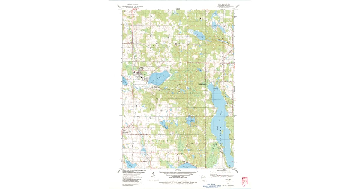 1983 Map of Luck, WI — High-Res | Pastmaps