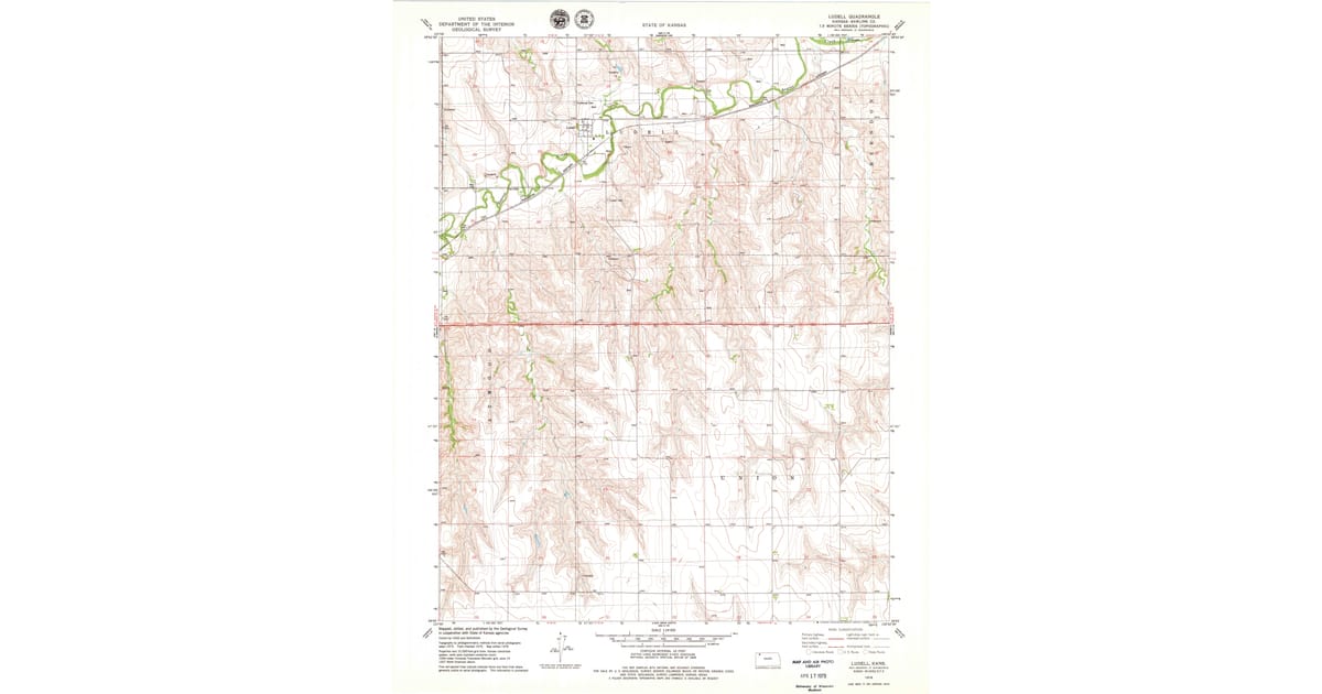 1978 Map of Ludell, KS — High-Res | Pastmaps