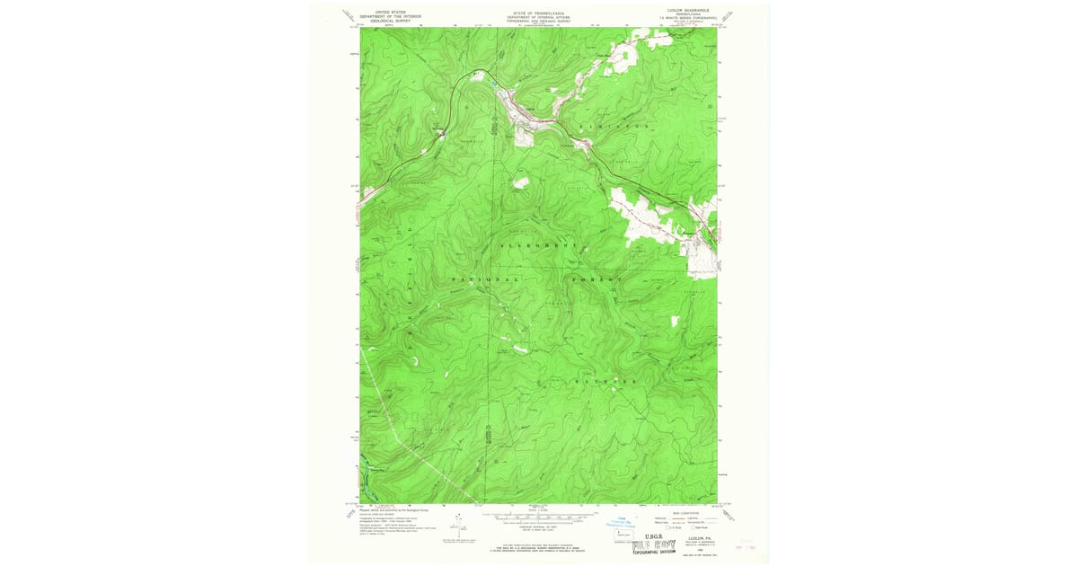 1966 Map of Ludlow, McKean County, PA — High-Res | Pastmaps