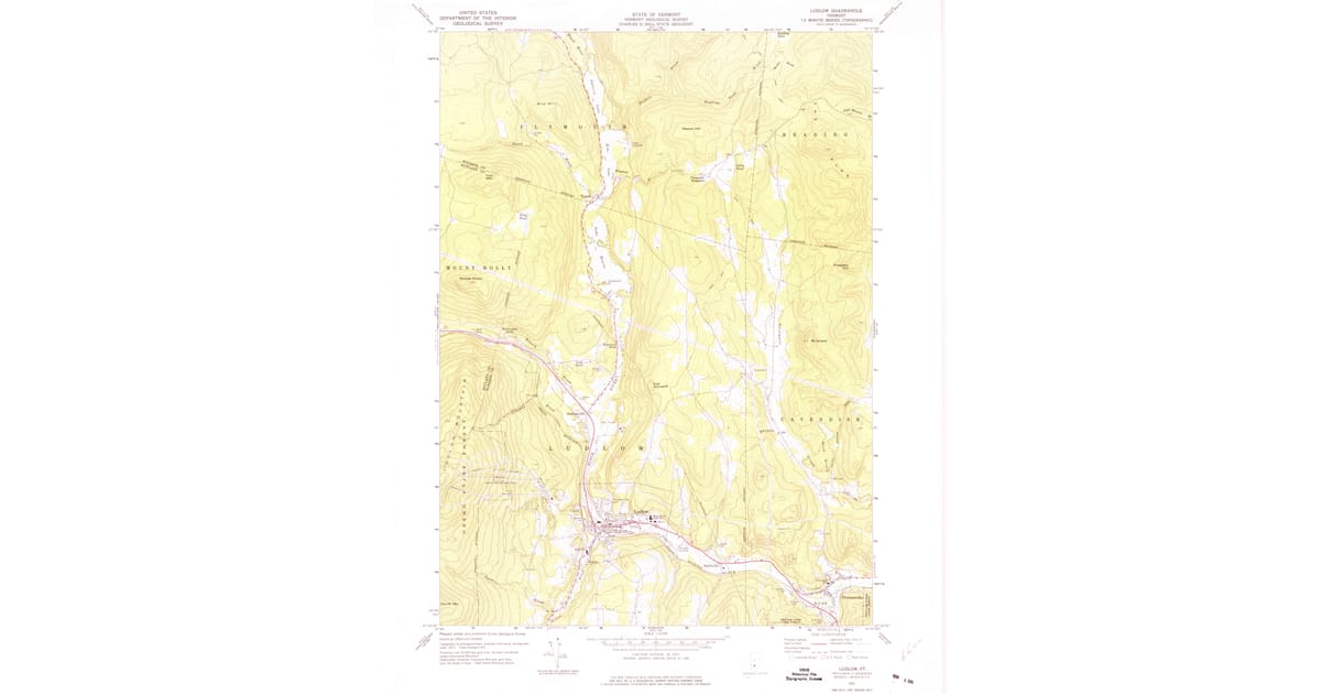 1971 Map of Ludlow, Windsor County, VT — High-Res | Pastmaps