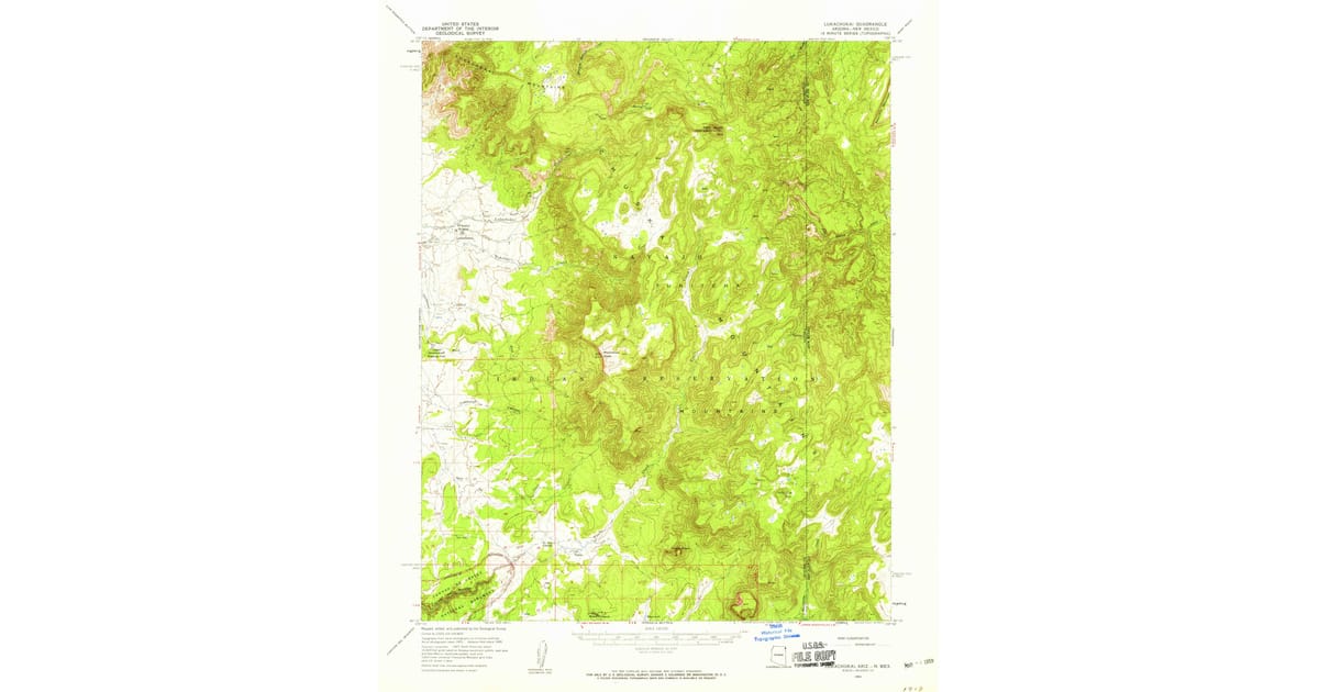 1955 Map of Lukachukai, AZ — High-Res | Pastmaps
