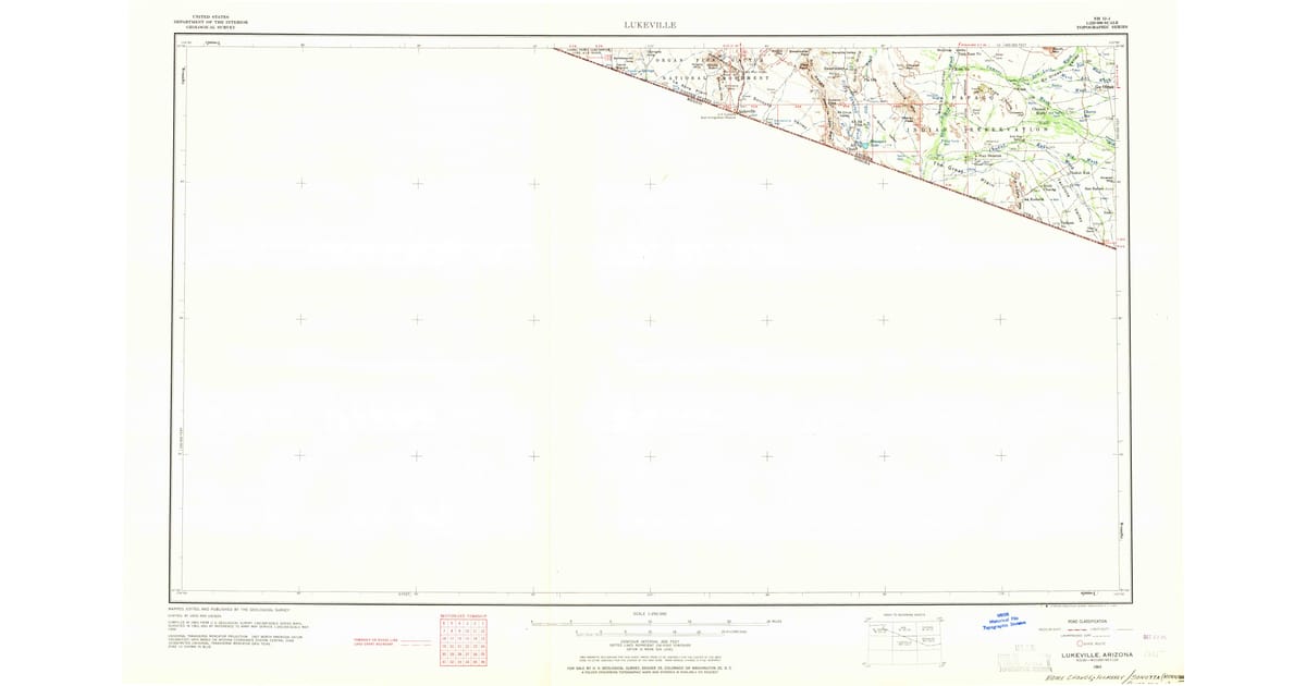 1963 Map of Lukeville, Pima County, AZ — High-Res | Pastmaps