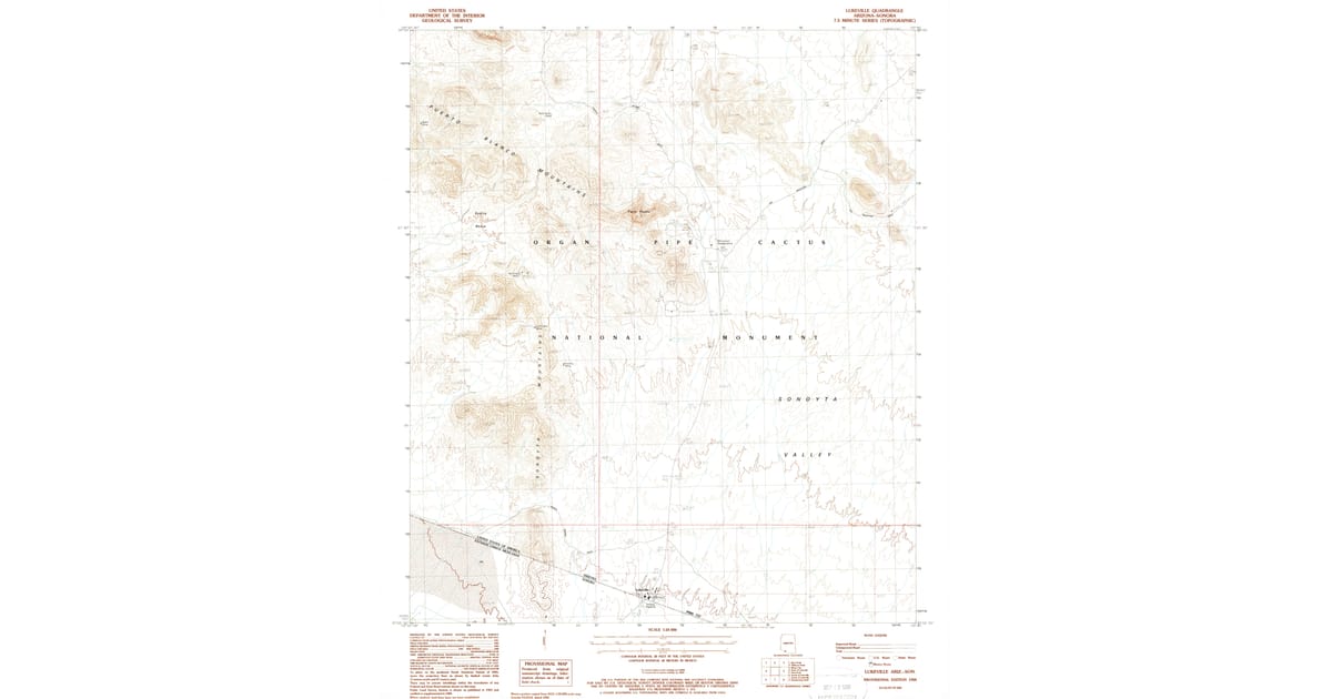 1988 Map of Lukeville, Pima County, AZ — High-Res | Pastmaps