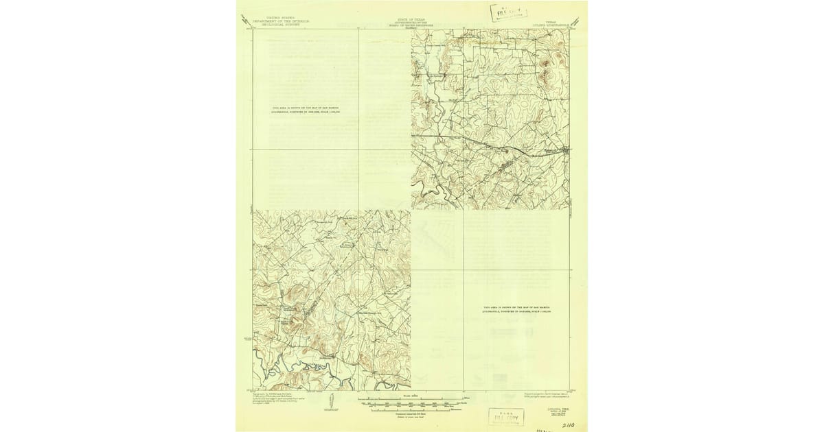 1929 Map of Luling, TX — High-Res, 1946 Print | Pastmaps