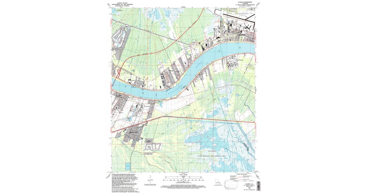 1990s Maps of Luling, LA | Pastmaps