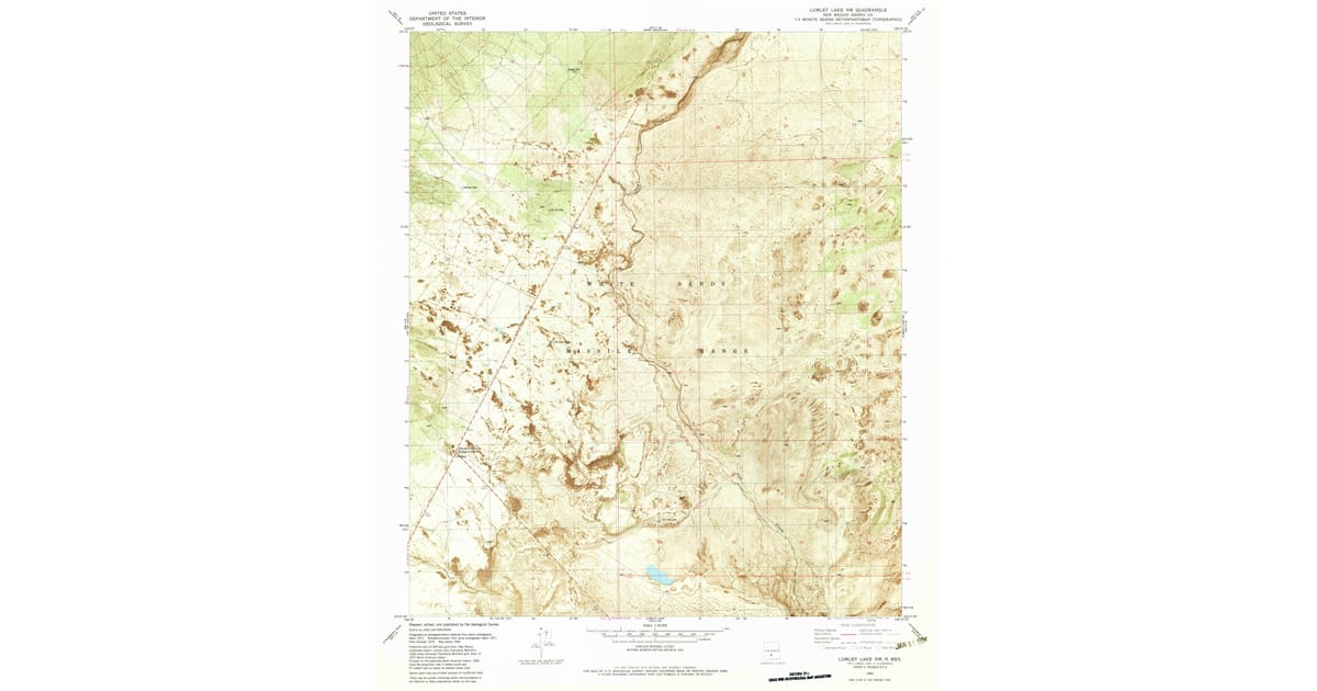 1982 Map of Lumley Lake NW, Sierra County, NM — High-Res | Pastmaps