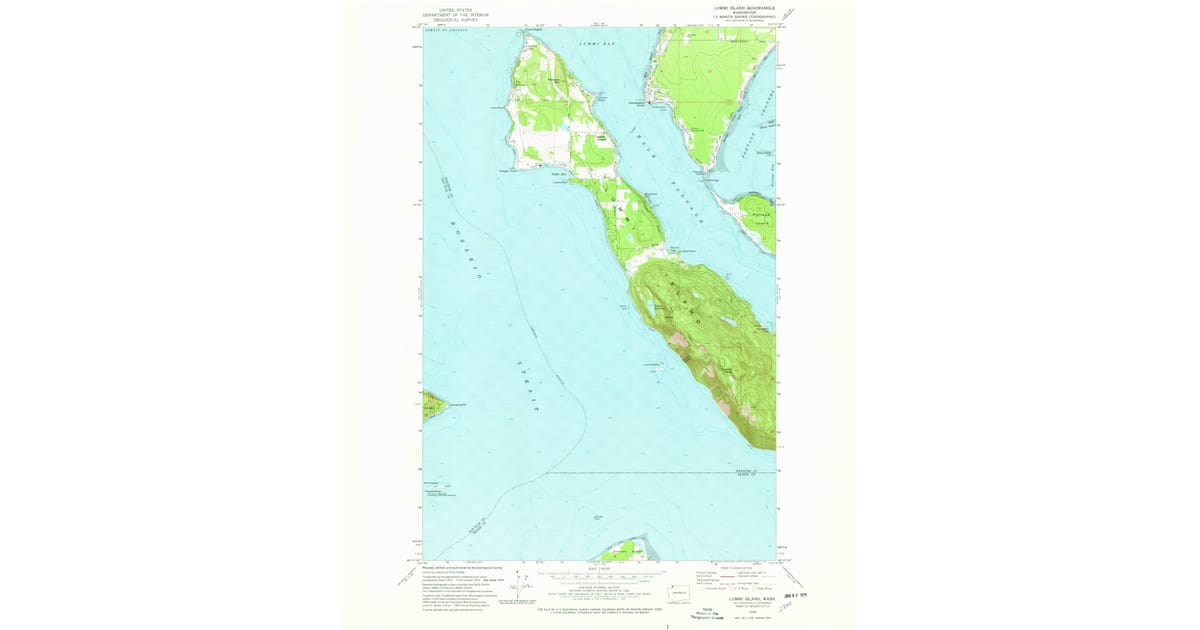 1978 Map of Lummi Island, Whatcom County, WA — High-Res | Pastmaps