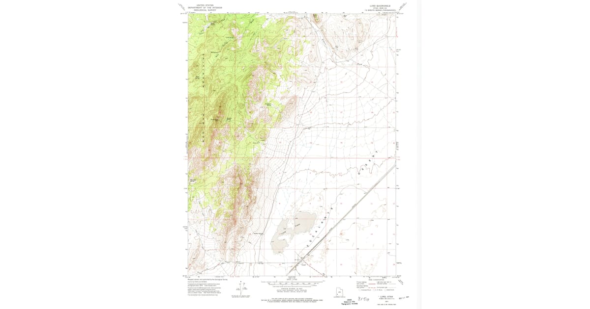 1971 Map of Lund, Iron County, UT — High-Res | Pastmaps