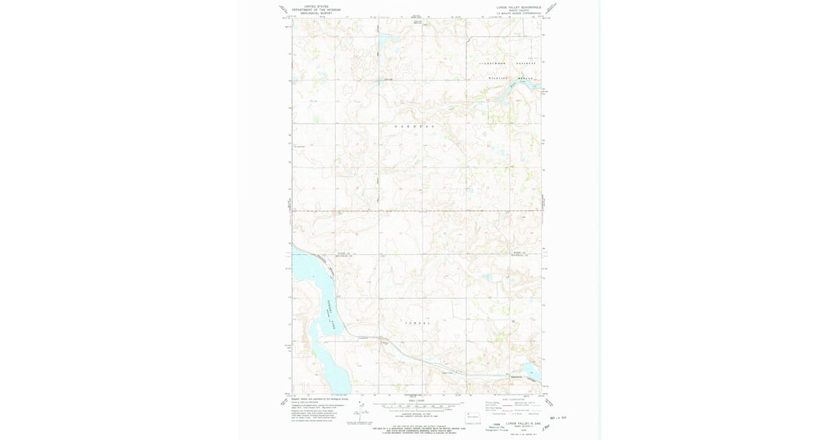 1978 Map of Lunds Valley, Burke County, ND — High-Res | Pastmaps