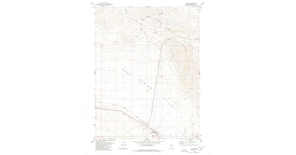 1980 Map of Luning, Mineral County, NV — High-Res | Pastmaps