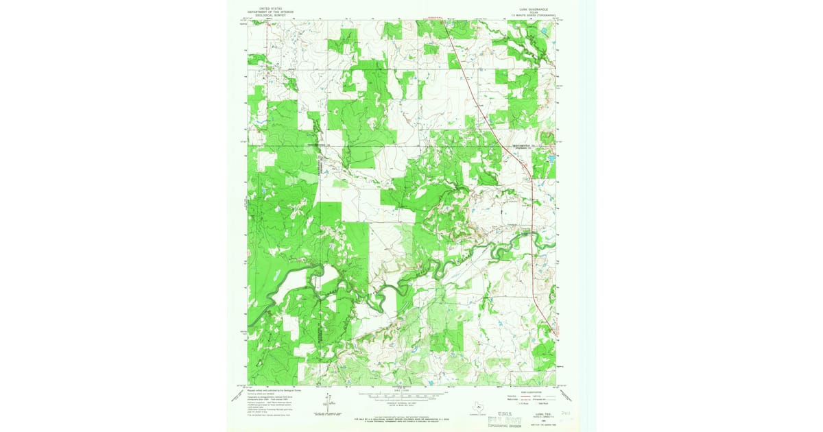 1965 Map of Lusk, Stephens County, TX — High-Res | Pastmaps