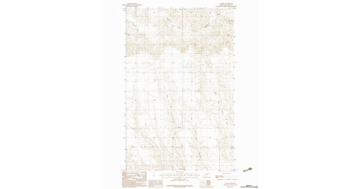 1983 Map of Lustre, Valley County, MT — High-Res | Pastmaps