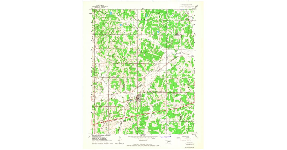 1966 Map of Luther, OK — High-Res | Pastmaps
