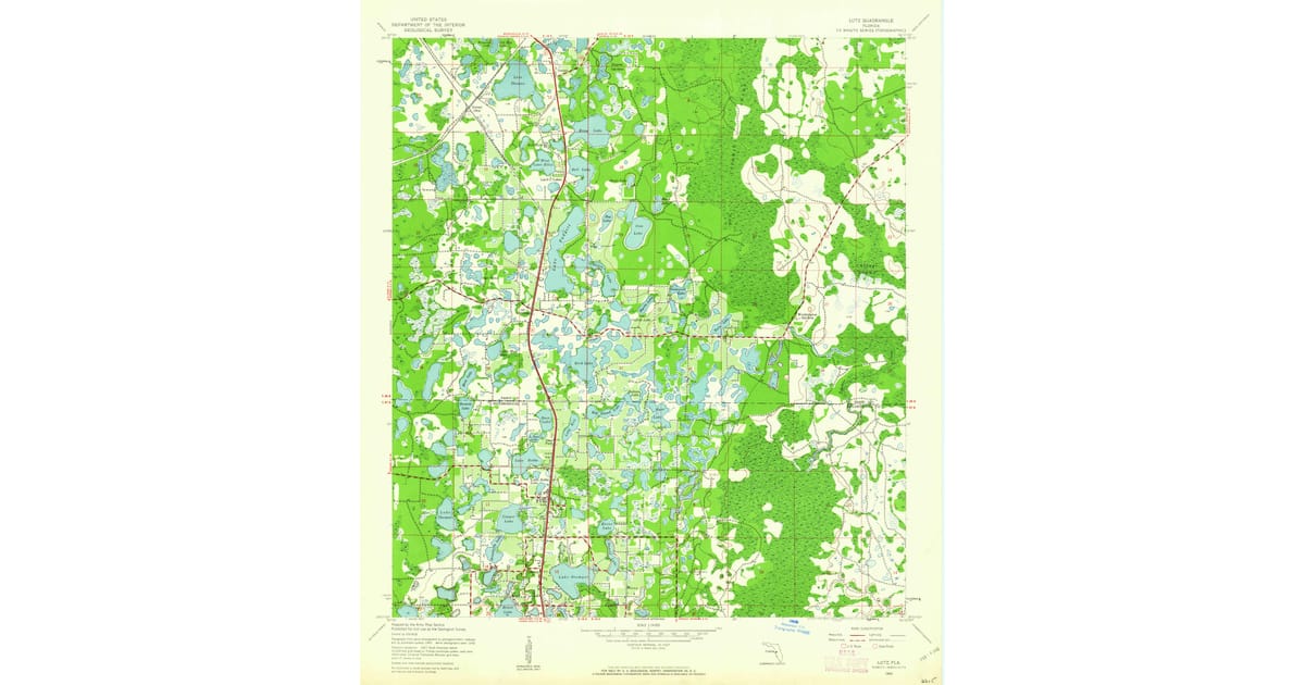 1943 Map of Lutz, FL — High-Res | Pastmaps