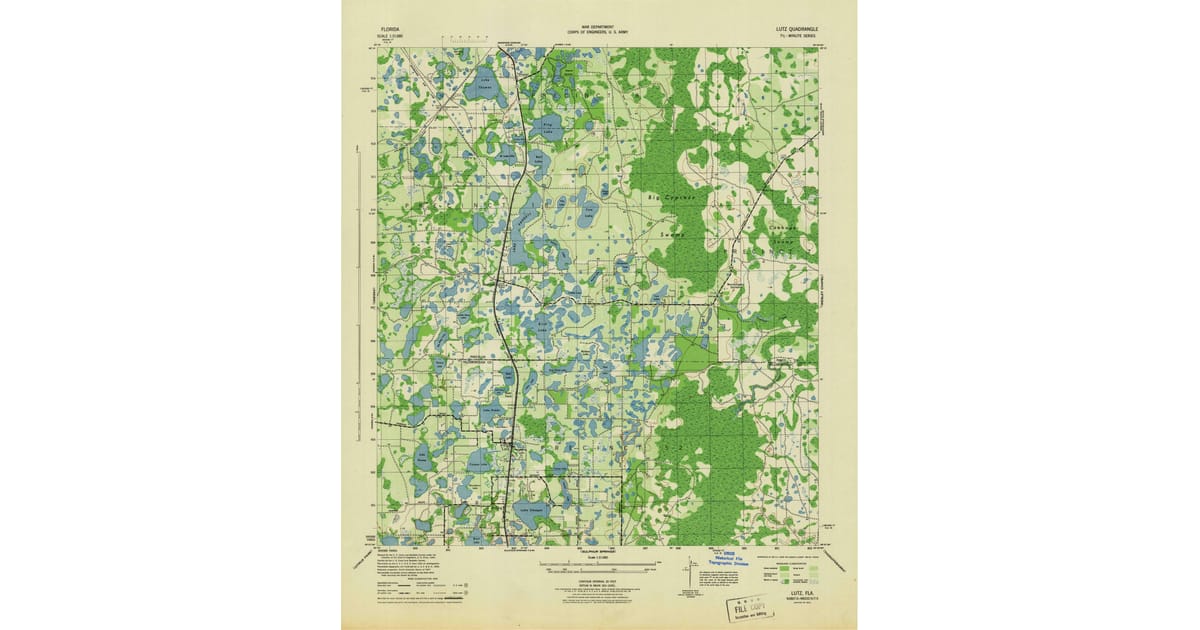 1944 Map of Lutz, FL — High-Res | Pastmaps