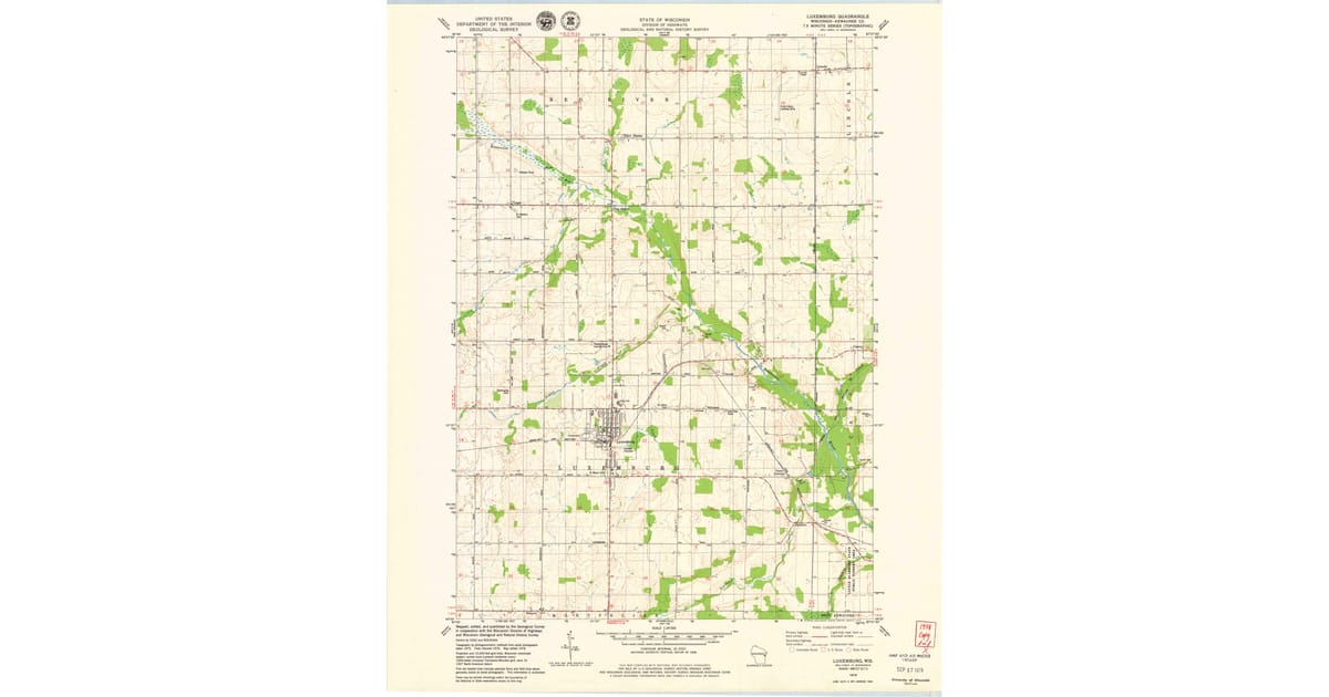 1978 Map of Luxemburg, WI — High-Res | Pastmaps