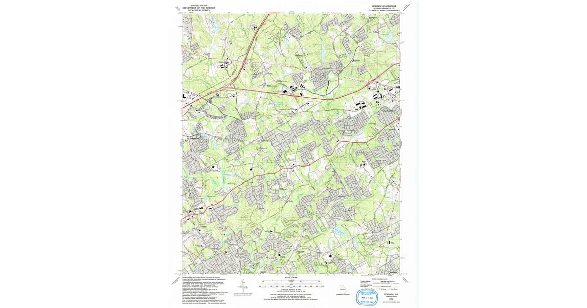 1990s Maps of Rae Woods, Gwinnett County | Pastmaps