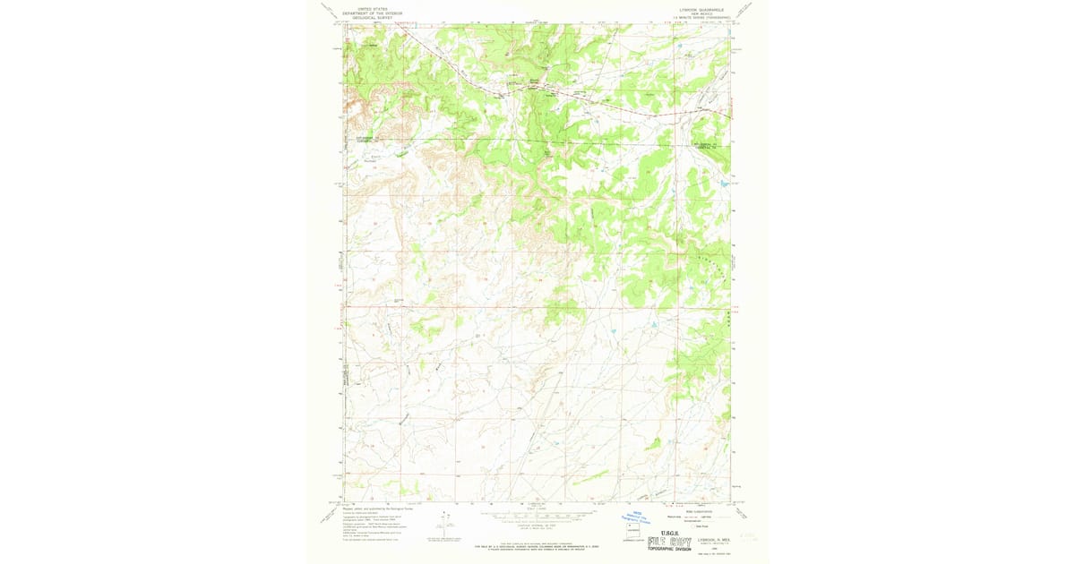 1966 Map of Lybrook, NM — High-Res | Pastmaps