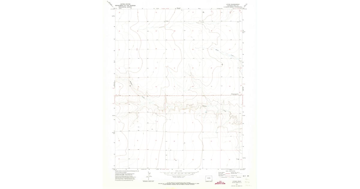 1971 Map of Lycan, Baca County, CO — High-Res | Pastmaps