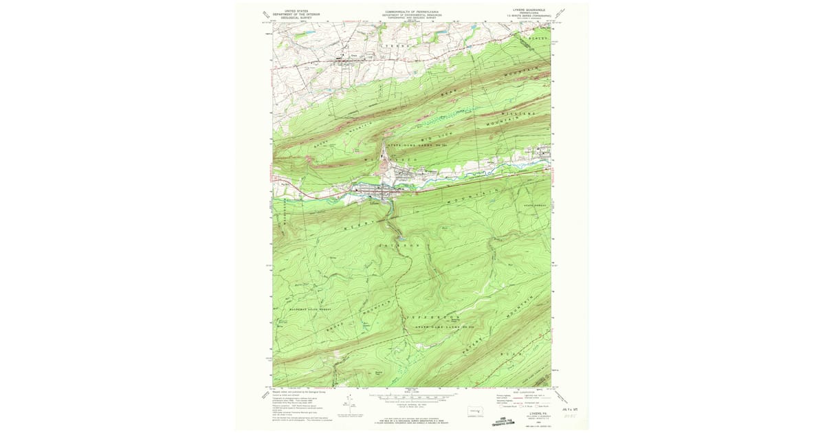 1969 Map of Lykens, PA — High-Res | Pastmaps