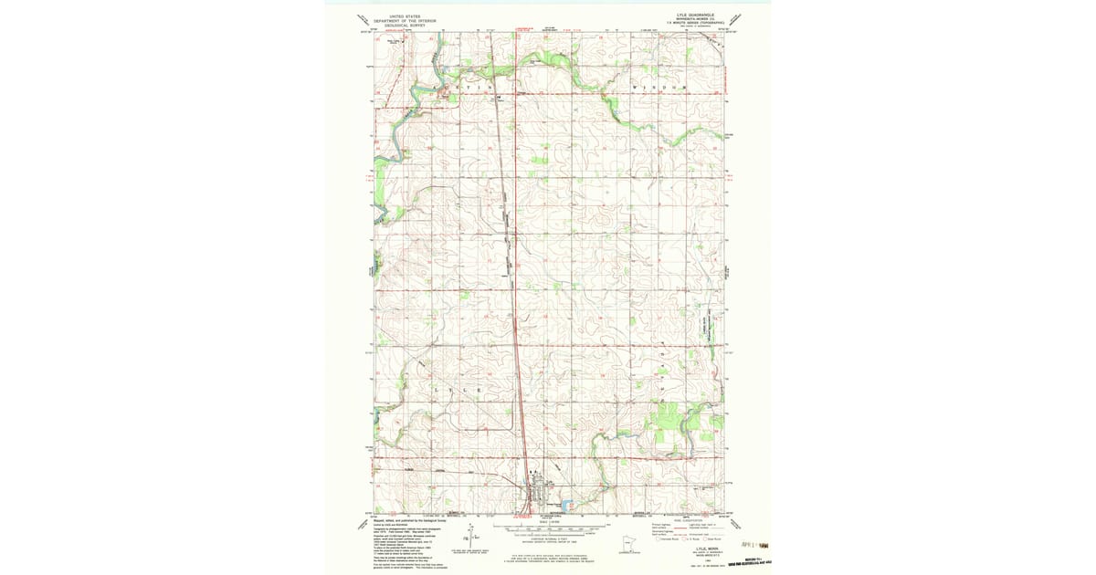 1982 Map of Lyle, MN — High-Res | Pastmaps