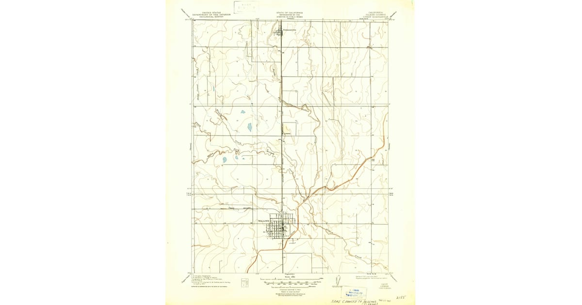 1917 Map of Lyman, Glenn County, CA — High-Res, 1947 Print | Pastmaps