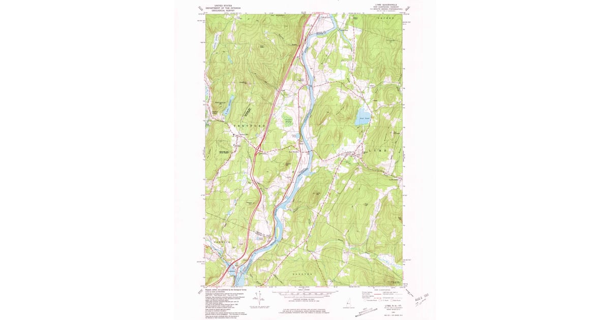 1981 Map of Lyme, Grafton County, NH — High-Res | Pastmaps