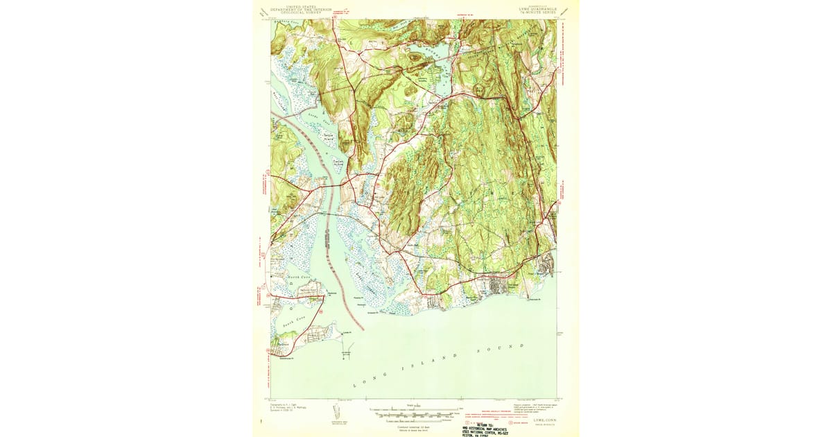 1940s Maps of East Lyme, CT | Pastmaps