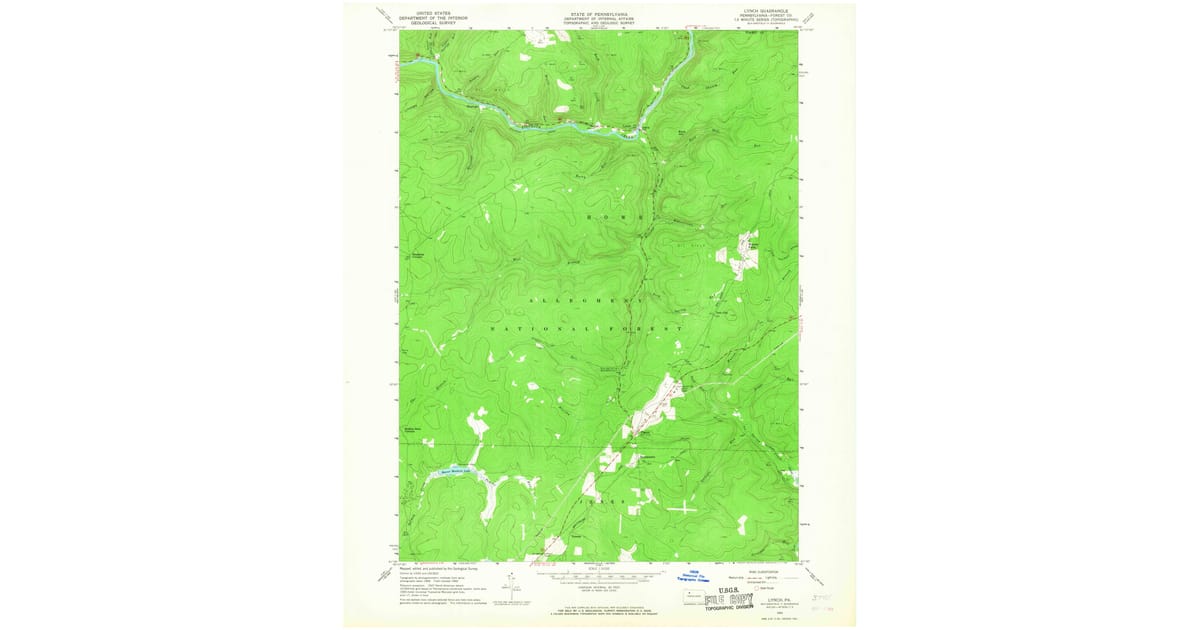 1966 Map of Lynch, Forest County, PA — High-Res | Pastmaps