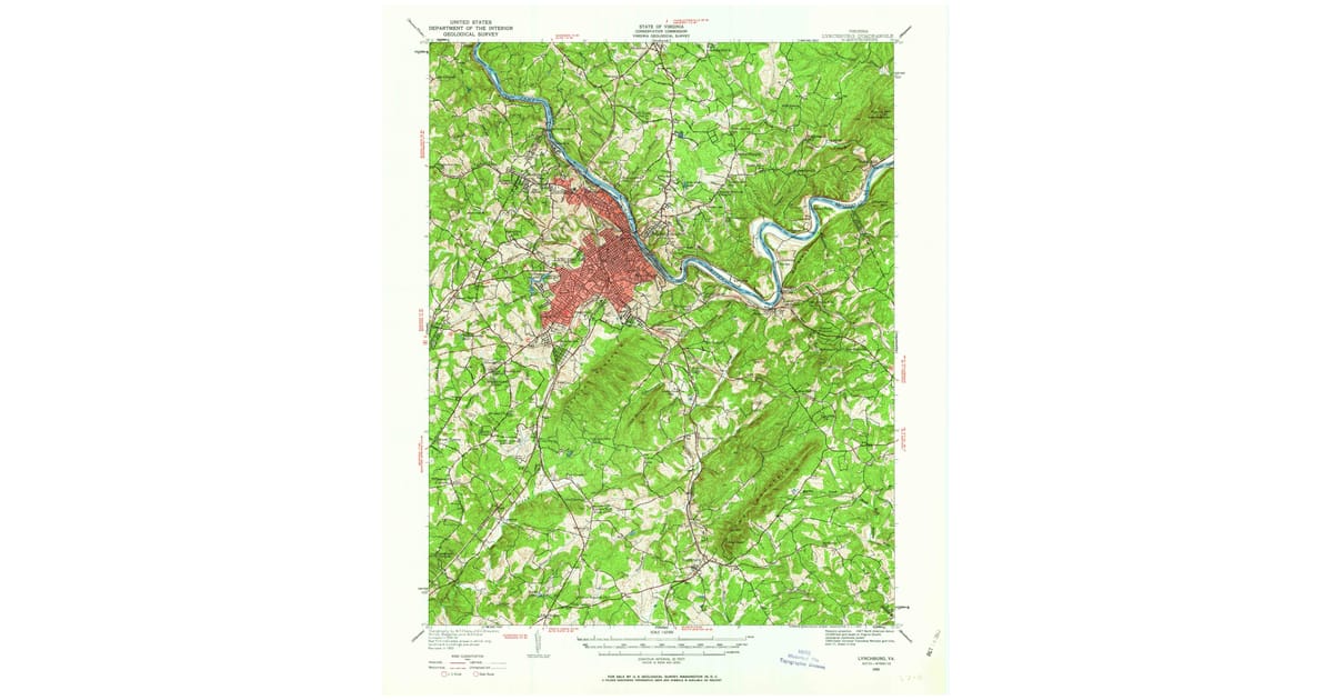 1950s Maps of Boonsboro, Lynchburg | Pastmaps