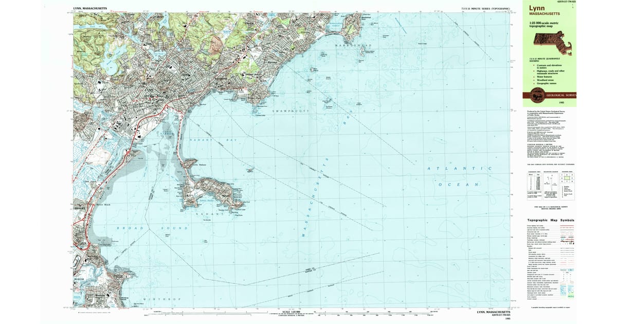 1985 Map of Lynn, MA — High-Res | Pastmaps